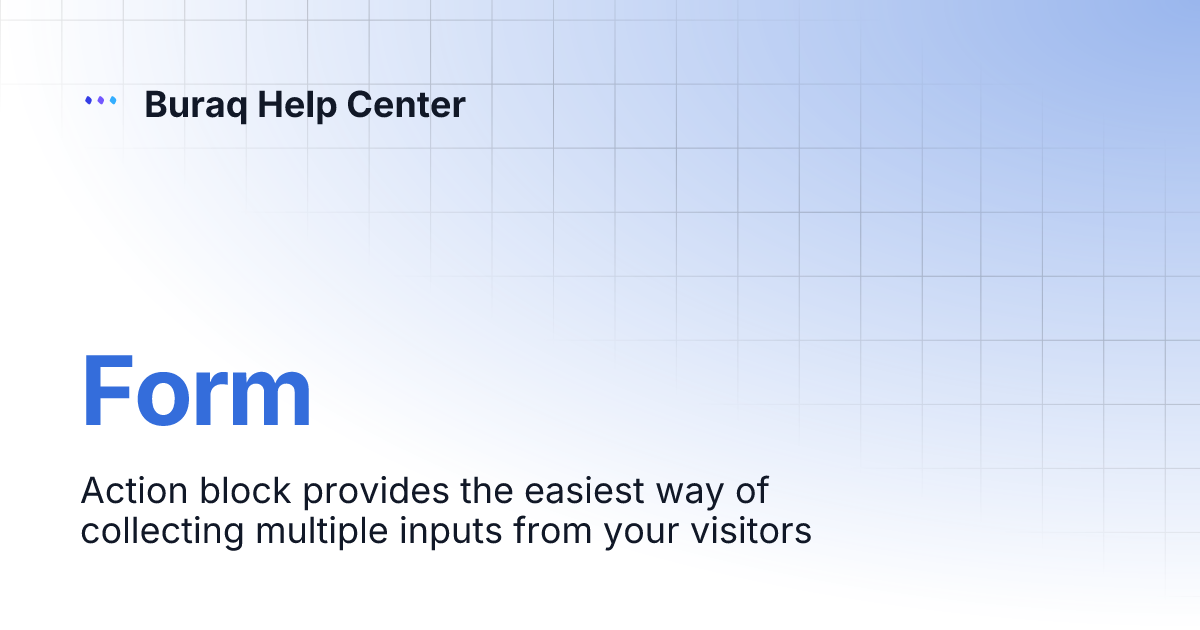 Form | Buraq Help Center